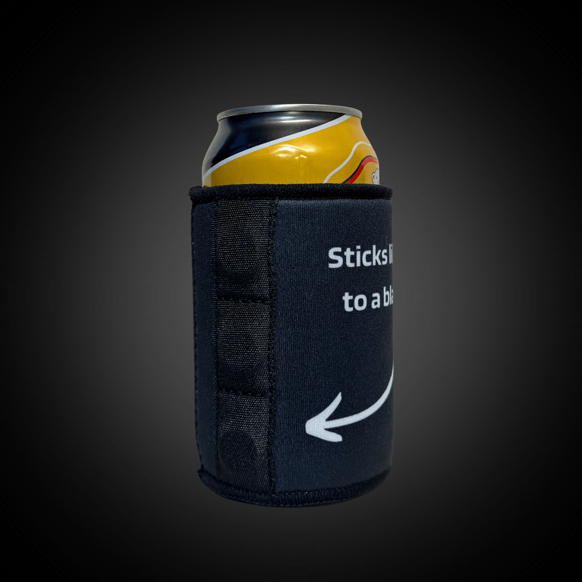 "Sticks Like Sh*t To A Blanket" Magnetic Stubby Cooler
